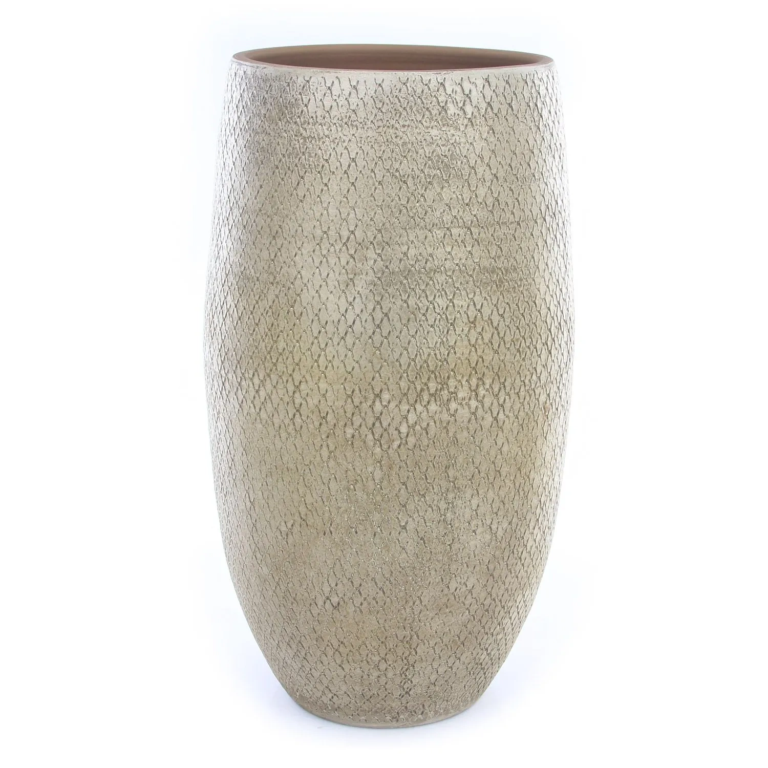 Wysoka waza ceramiczna kremowa Madeira Vase 39 | www.hydroponika.pl