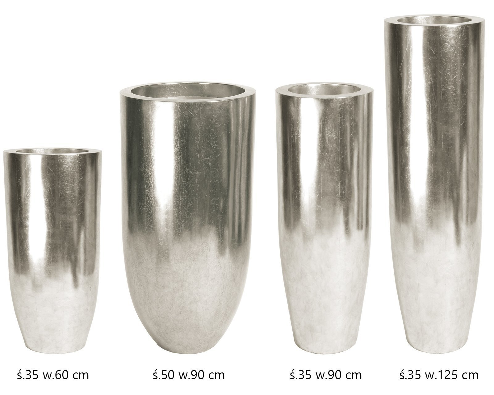 Wysoka donica srebrna PANDORA 35/90